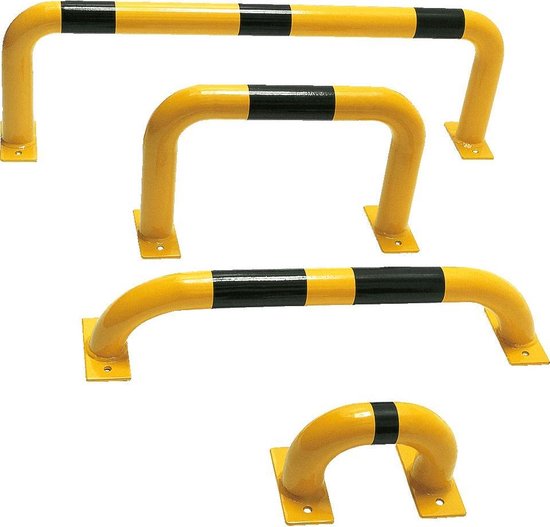 Wandbeschermingsbeugel om vast te schroeven, geel/zwart 750 x 150 mm ...