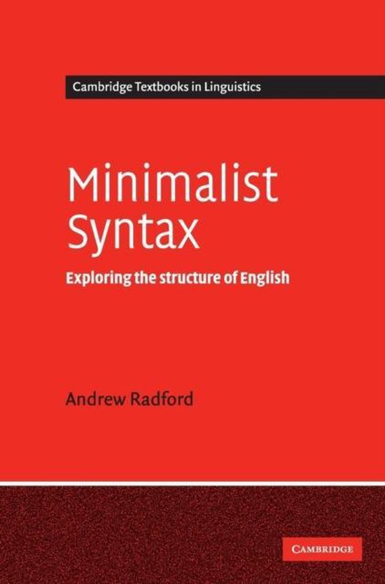 Cambridge Textbooks in Linguistics- Minimalist Syntax | 9780521834971 ...