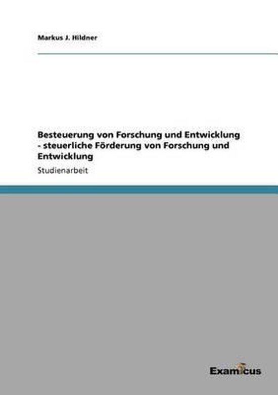 Besteuerung Von Forschung Und Entwicklung - Steuerliche F rderung Von Forschung Und... | bol