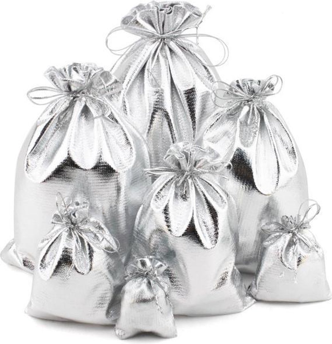 Cadeau zakjes 9 x 12 cm ( 24 stuks ) AAA Quality Zilver( organza zakjes ...