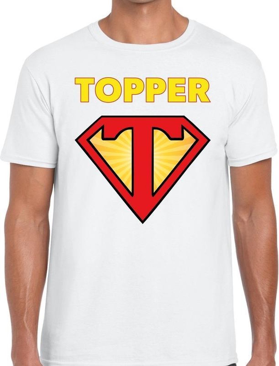 Toppers Super Topper t-shirt heren wit / Wit Super Topper shirt heren S ...