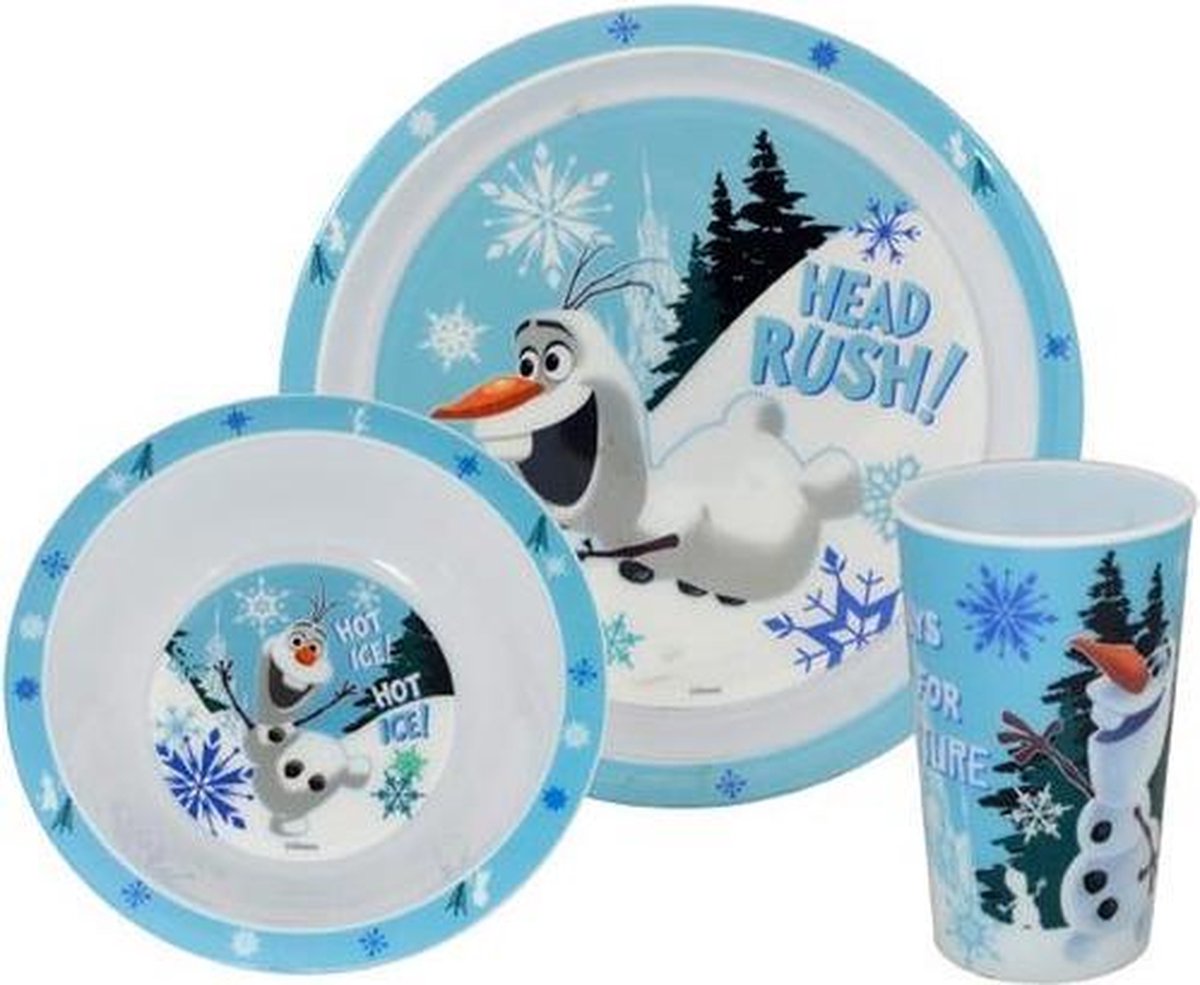 Disney Frozen Olaf servies 3-delig set | kinderservies | bol.com