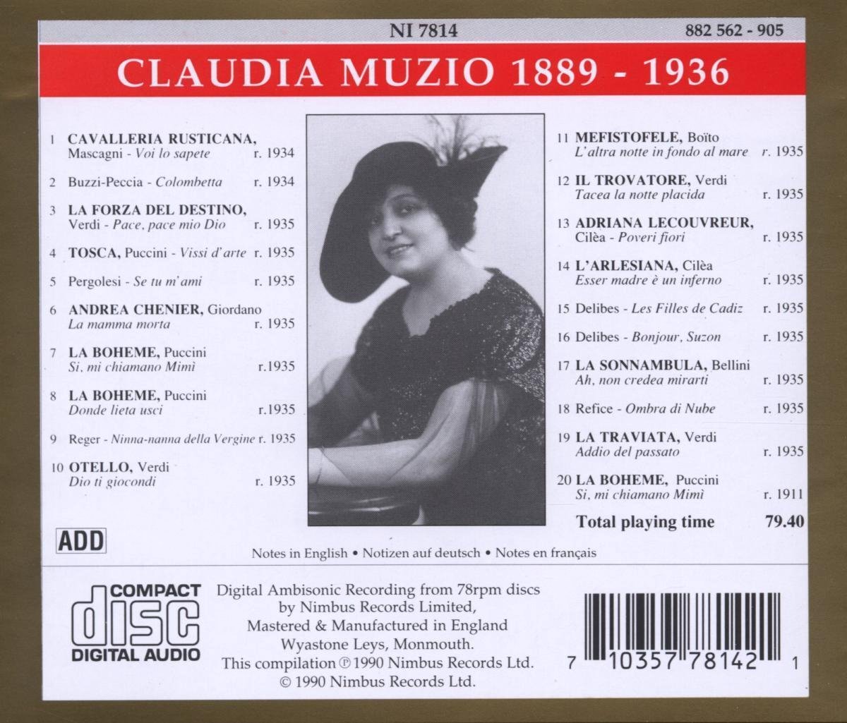Claudia Muzio, Muzio | CD (album) | Muziek | bol.com