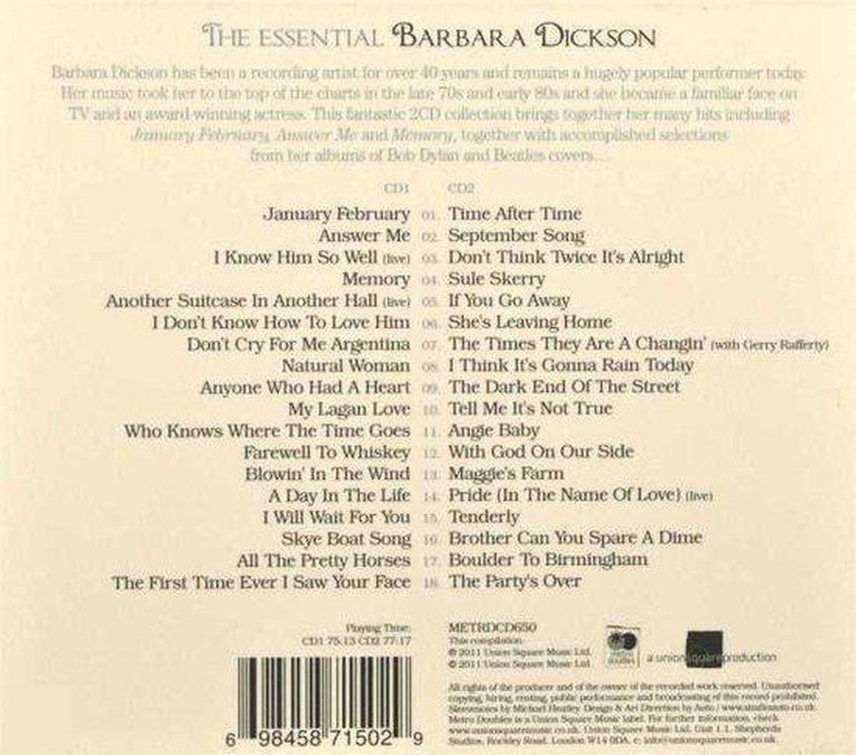 The Essential Barbara Dickson, Barbara Dickson | CD (album) | Muziek ...