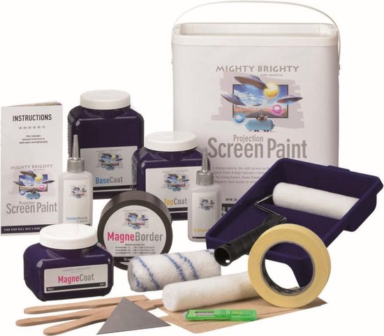 Mighty Brighty Projectiescherm Verf MPW20, Maatwerk Scherm, 6 m2 | bol