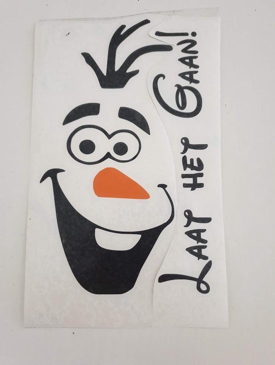 Extra grote Olaf Frozen wc sticker laat het gaan! voor een Disney ...