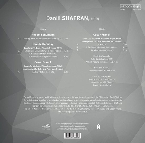 Daniil Shafran, Felix Gottlieb | LP (album) | Muziek | bol.com