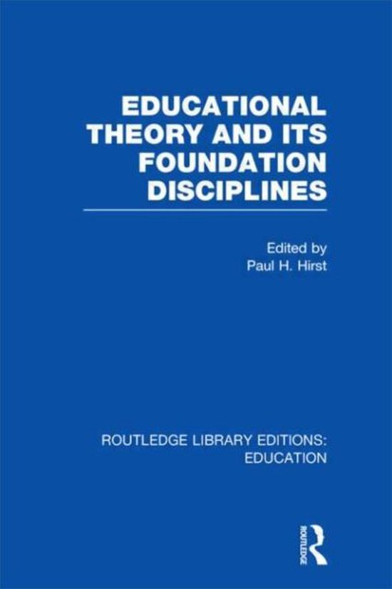 Educational Theory and Its Foundation Disciplines | 9780415689441 ...
