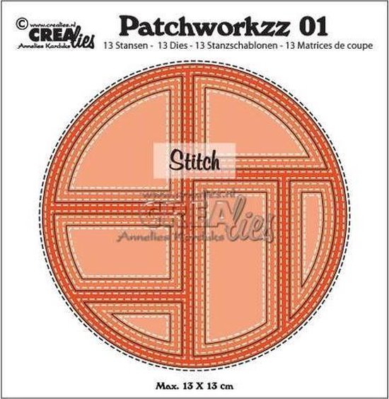 Crealies Modern Patchwork no.1 ligne de couture cercle CLPW01 maximum ...