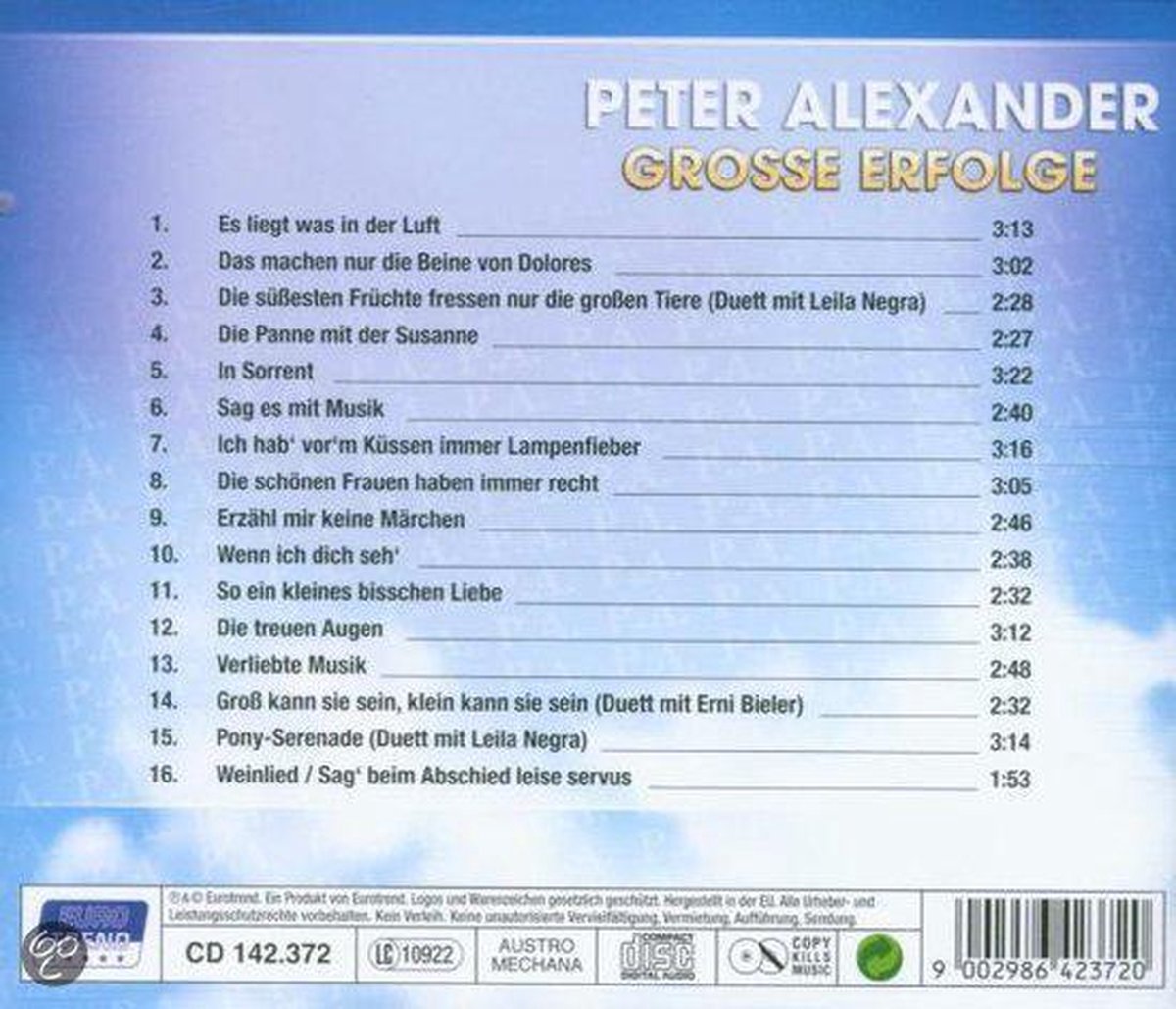 Grobe Erfolge - Es Liegt Was In Der, Peter Alexander | CD (album ...