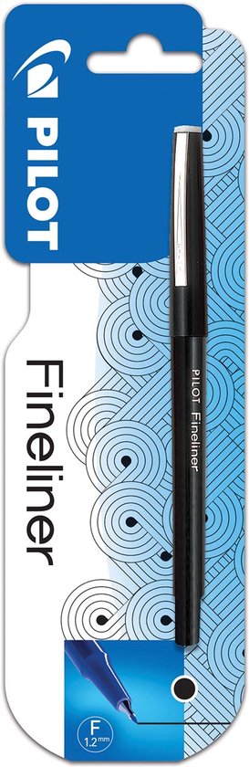 18x Pilot fineliner 0,5 zwart, op blister | bol