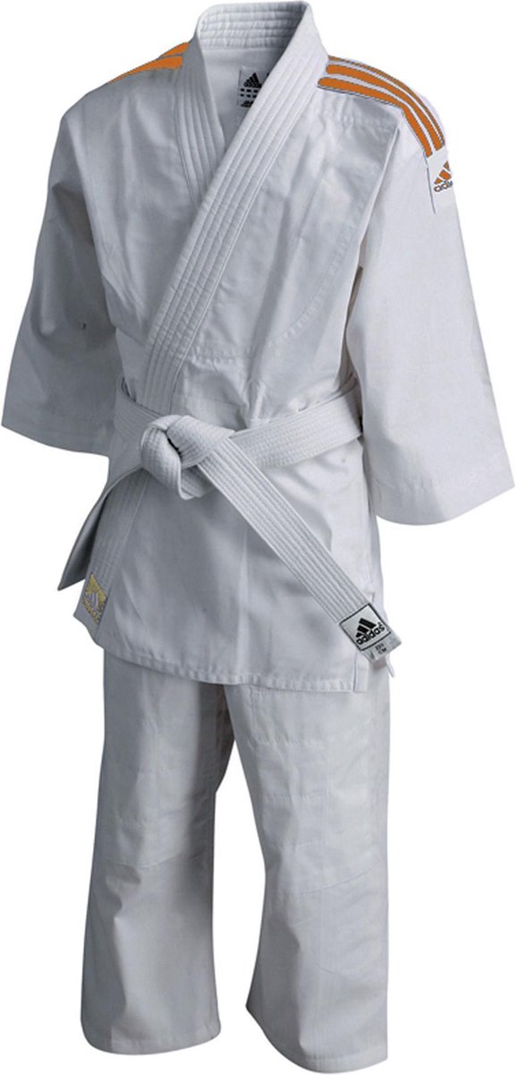 adidas Judopak Evolution II Junior Judopak - Unisex - wit/oranje Maat ...