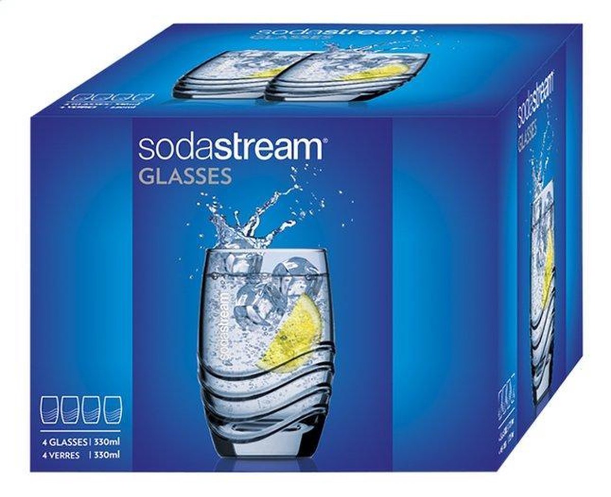 SODASTREAM - SODA STREAM box with 4 glasses bnl iconic - 8719128111537 ...