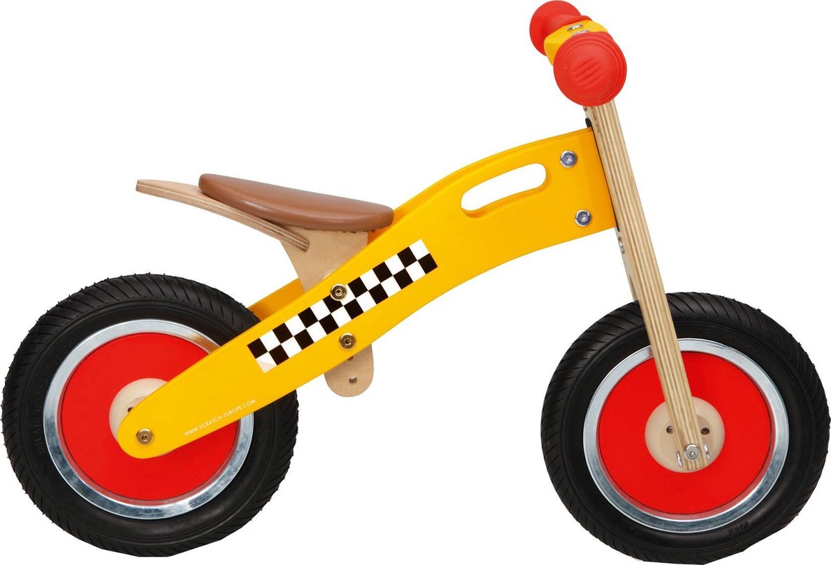 Scratch Move-it Houten Loopfiets Taxi - Loopfiets - Jongens en meisjes ...
