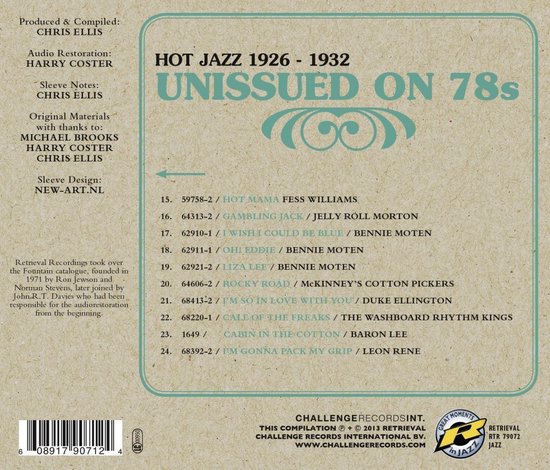 Unissued On 78S Volume 2, various artists | Muziek | bol
