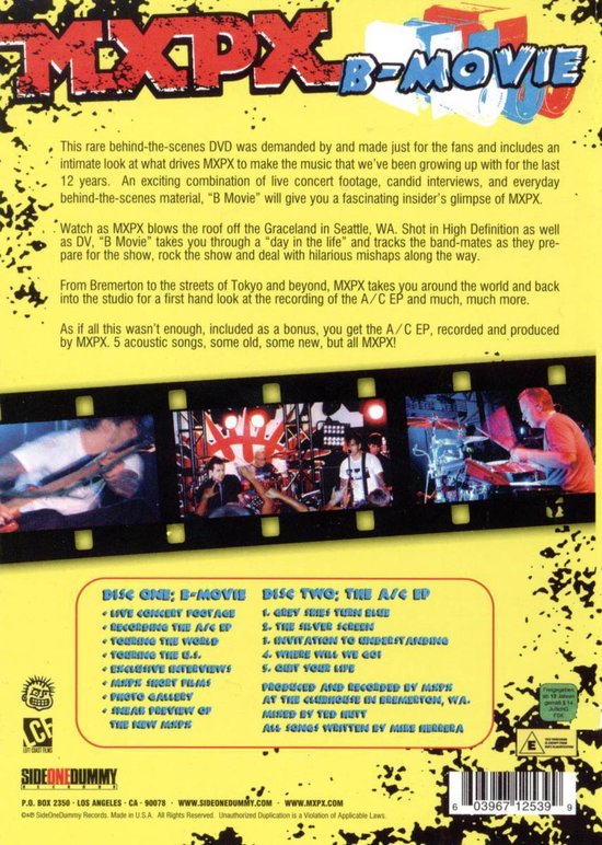 B-Movie (Dvd), Mxpx | Dvd's | bol