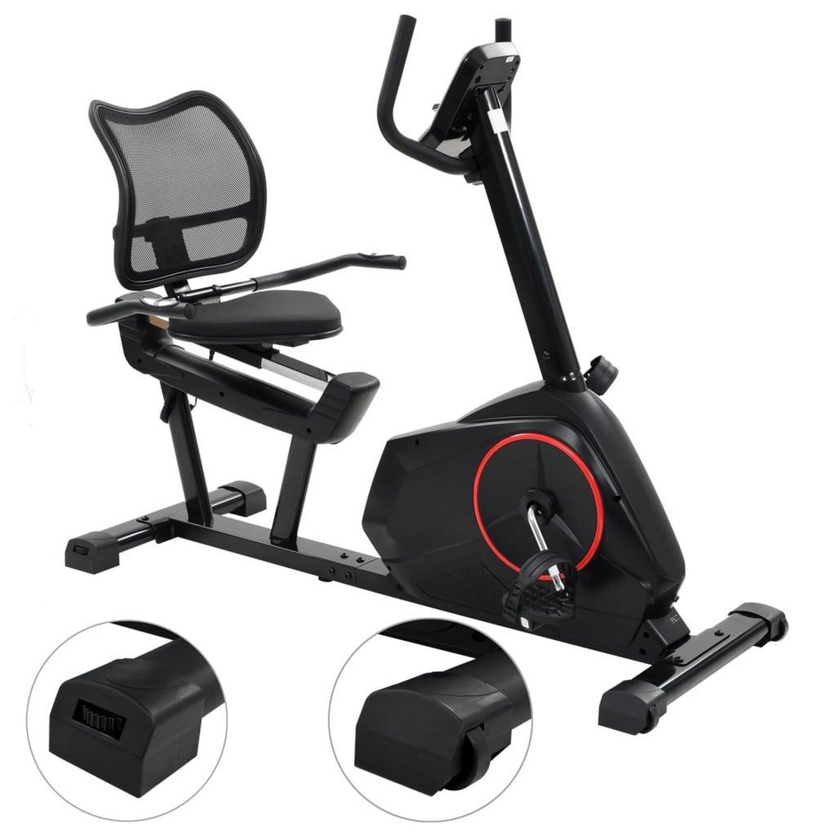 Zit Fitness Fiets Hometrainer met Rugleuning Magnetisch met ...