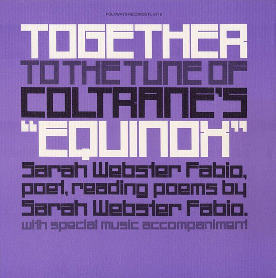 Together to the Tune of Coltrane's Equinox, Sarah Webster Fabio | CD ...