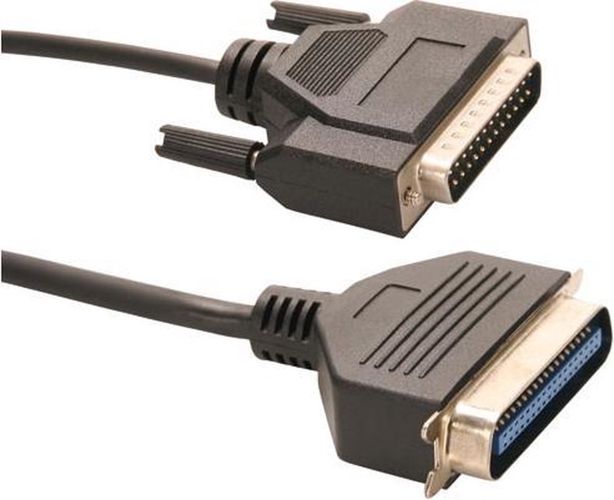 ICIDU Parallel Printer Cable, Black, 1,8m 1.8m Zwart printerkabel | bol.com