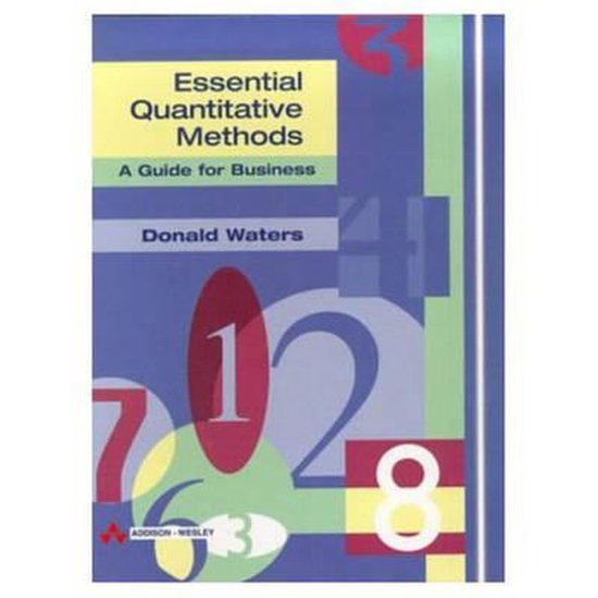 Essential Quantitative Methods | 9780201331370 | Donald Waters | Boeken | bol