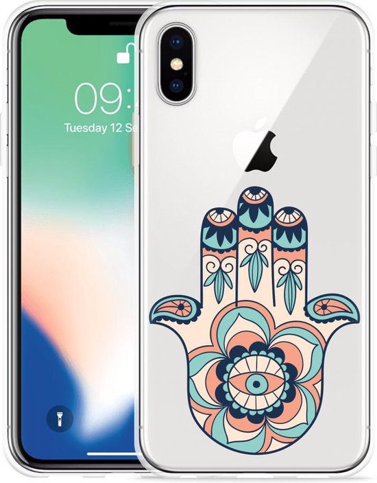 Apple iPhone X Hoesje Hand Onament - Designed by Cazy | bol.com