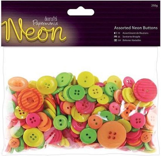 Assorted Buttons (250g) - Neon | bol.com