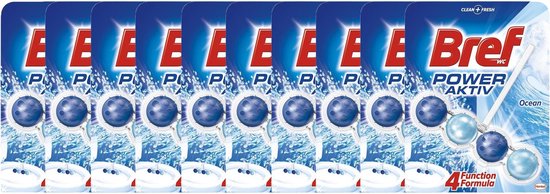 Bref - Wc Blok - Power Aktiv - Ocean - 10 x 50 gr - Voordeelverpakking ...