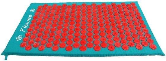 Flowee spijkermat – groot model – Zeegroen/koraal (75cm x 45cm) | bol