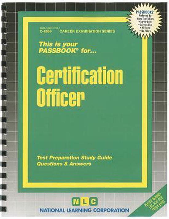 Certification Officer | 9780837343860 | National Learning Corporation ...