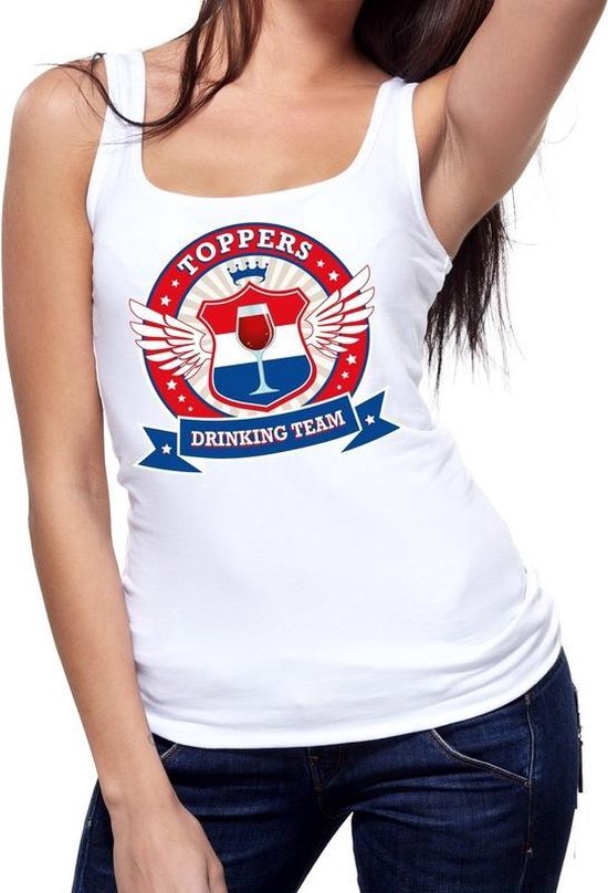 Toppers Wit Toppers drinking team tanktop / mouwloos shirt dames S ...