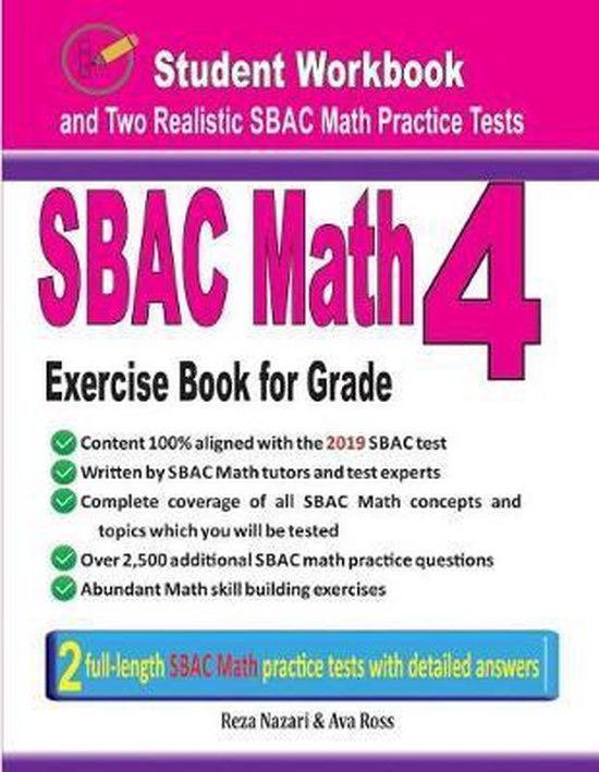 Sbac Math Exercise Book for Grade 4, Ava Ross | 9781090890481 | Boeken ...