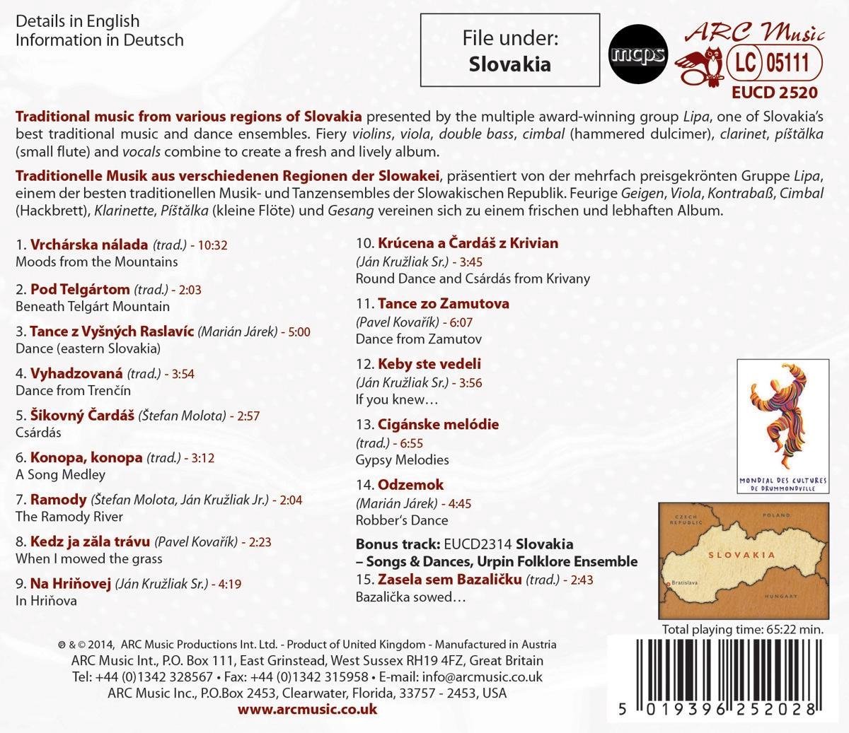 Traditional Music From Slovakia, Folklorny Subor Lipa | CD (album ...