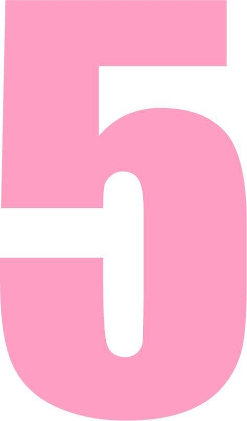 Cijfer 5 Cijfersticker Dikgedrukt - Deursticker - Kliko Sticker ...