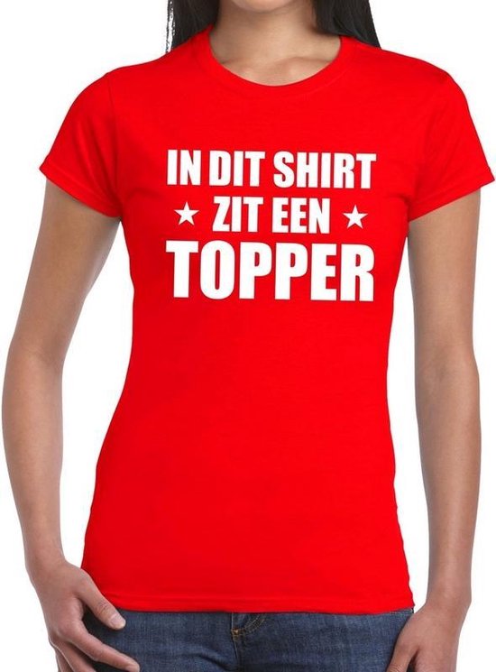 Toppers In dit shirt zit een Topper t-shirt rood voor dames - Toppers ...