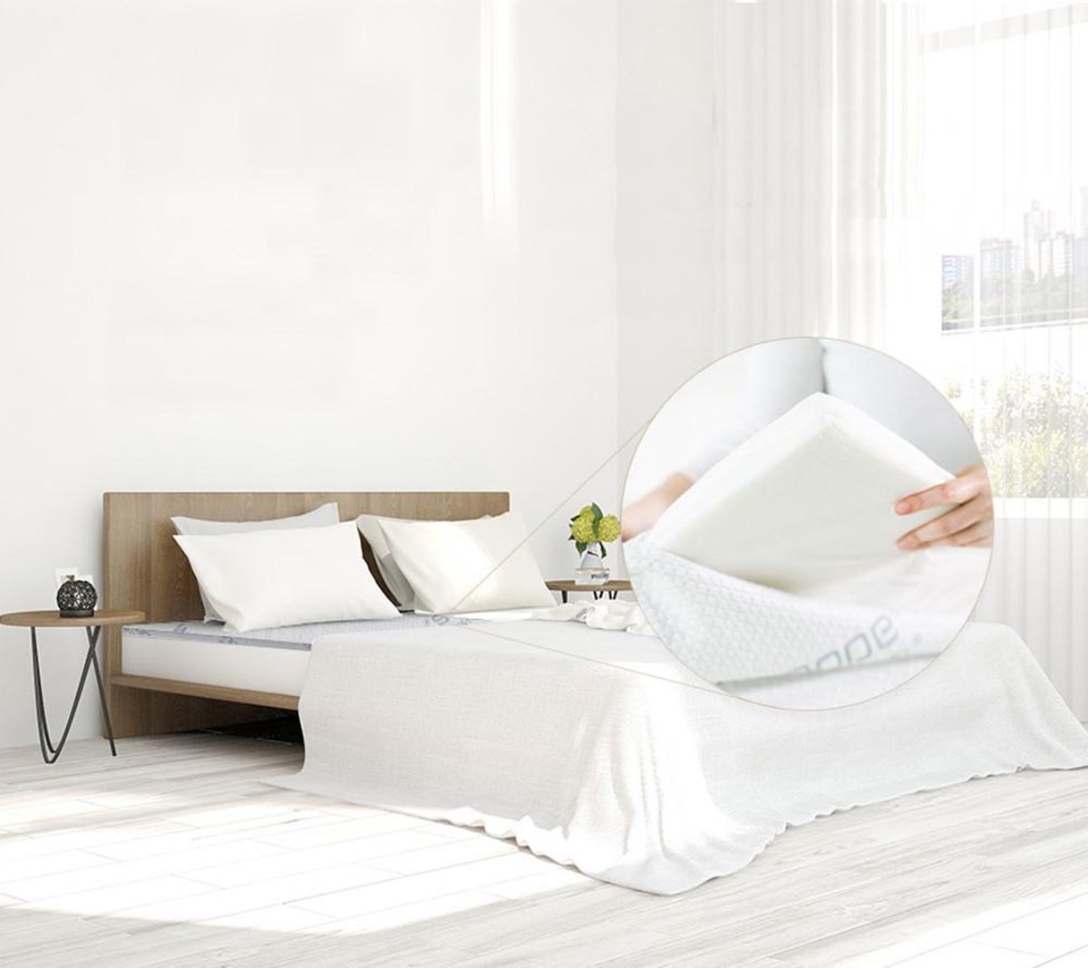 Sleep - Matras Topper - 90 x 200 - Afgewerkt met Royal tijk - Rits ...