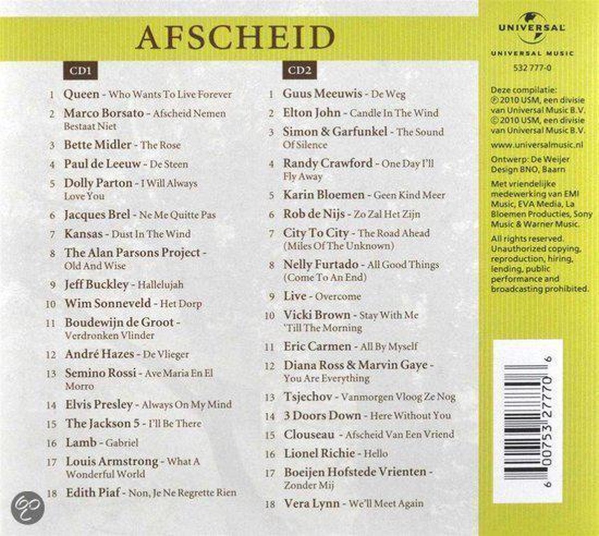 Afscheid, various artists | CD (album) | Muziek | bol.com