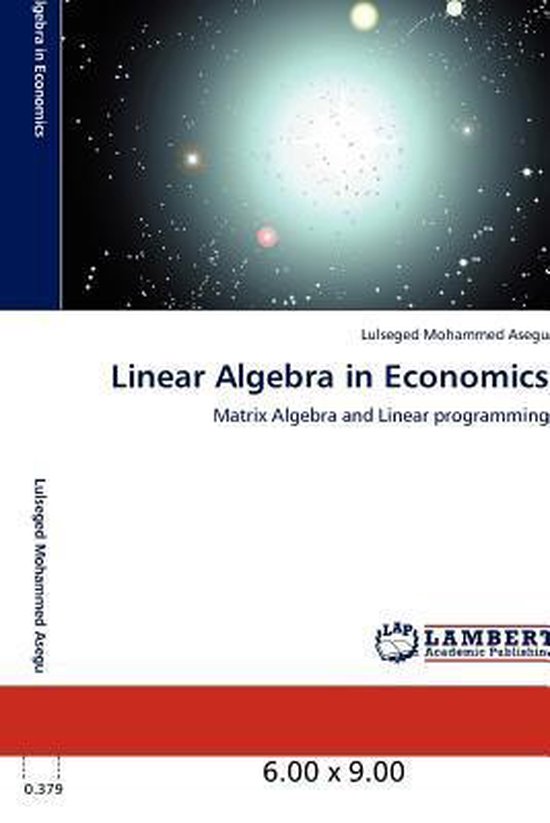 Linear Algebra in Economics | 9783846582305 | Lulseged Mohammed Asegu ...