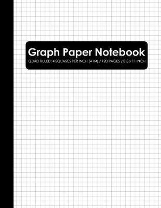 Graph Paper Notebook Squared Graphing Paper Quad Ruled 4 Squares Per
