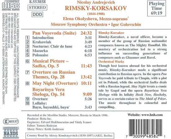 Moscow So - Pan Voyevoda / Sadko (CD), Moscow Symphony Orchestra ...