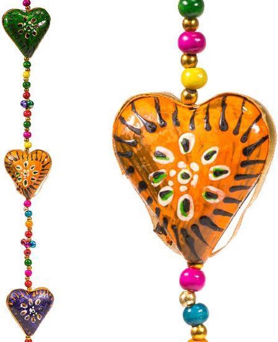 Yogi & Yogini naturals Decoratieve slinger hartjes kunststof (90 cm) | bol