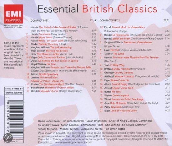 Essential British Classics, various artists | CD (album) | Muziek | bol.com