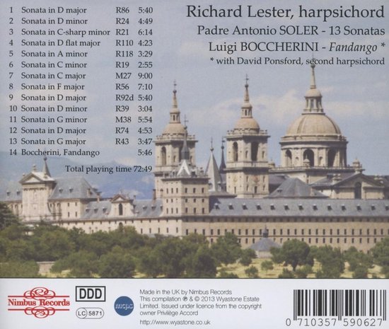 Richard Lester & David Ponsford - 13 Sonatas / Fandango For 2 Harps (CD ...