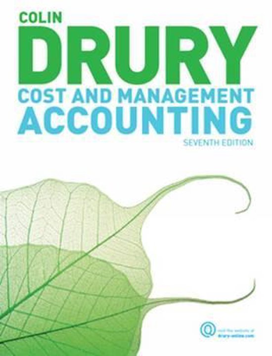 Cost and Management Accounting | 9781408032138 | Colin Drury | Boeken ...