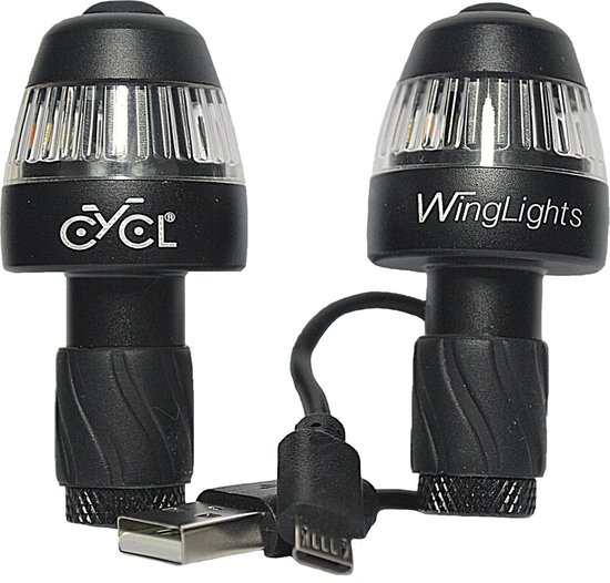 Winglights 360 fixed -USB oplaadbaar - Richtingaanwijzers + voorlicht ...