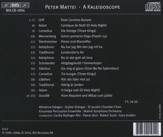 Peter Mattei - A Kaleidoscope (CD), Peter Mattei | Muziek | bol