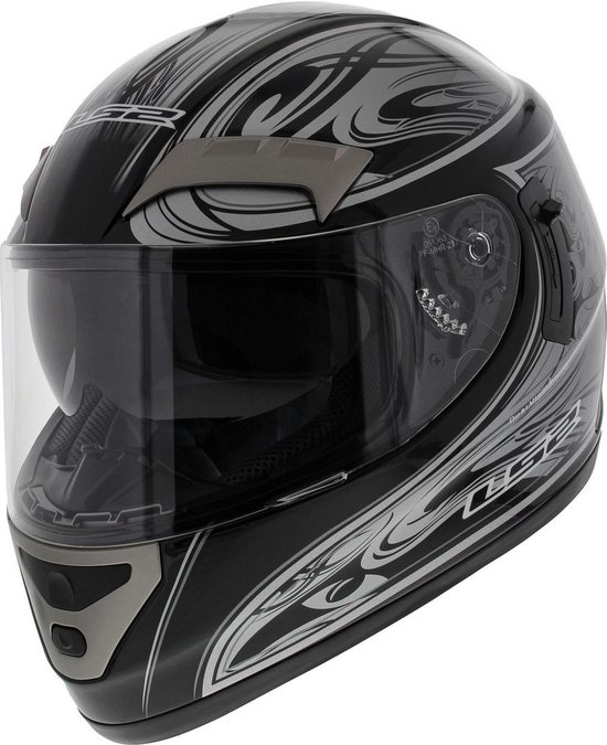 LS2 FF375 helm Shogun glans zwart zilver | bol.com