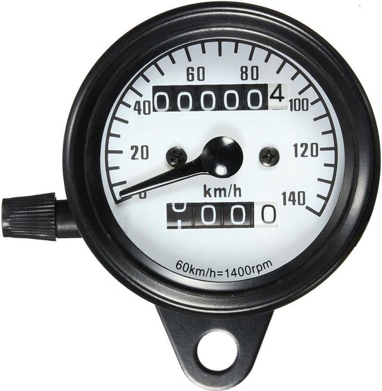 Motor Dual Odometer Speedometer Mechanische Meter Wit Universele ...