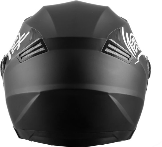 Westt Jet · Open jethelm Zwarte scooterhelm met zonnevizier · Motorhelm ...