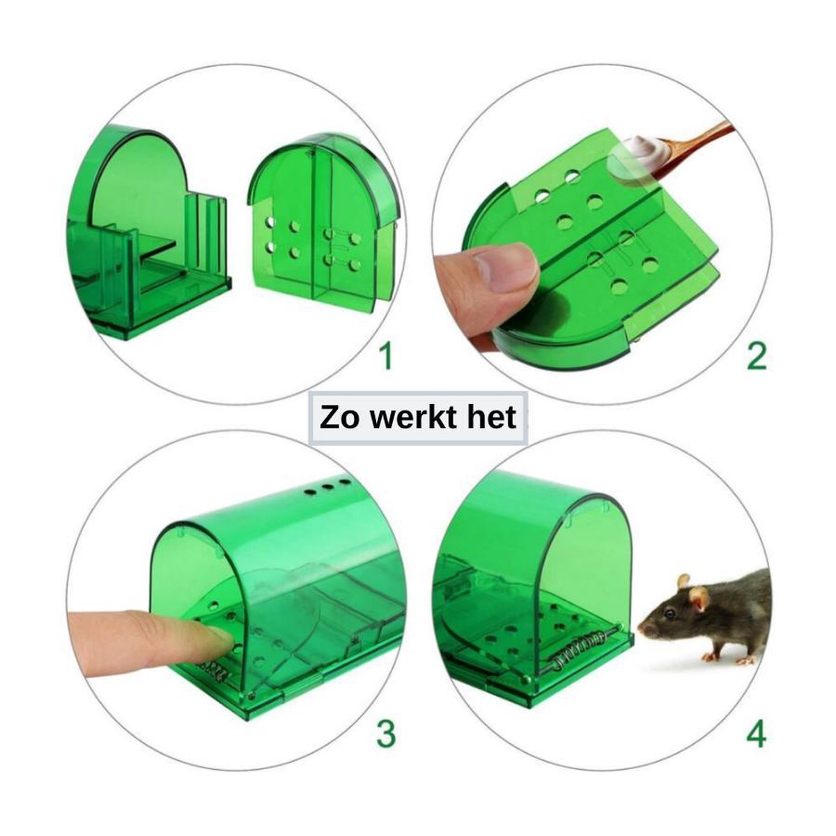 Muizenval - Diervriendelijke Muizenvallen - (2 Stuks) - Muizen ...