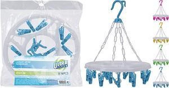 Ronde washanger - met 16 knijpers - Ø31cm | bol.com